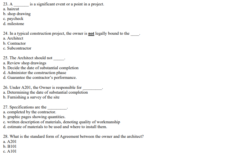 Solved 23. A is a significant event or a point in a project. | Chegg.com