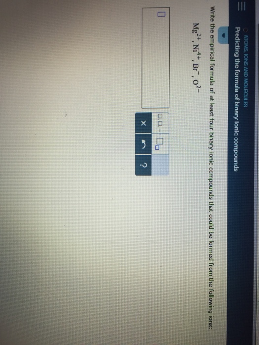 Solved Predicting the formula of binary ionic Write the | Chegg.com