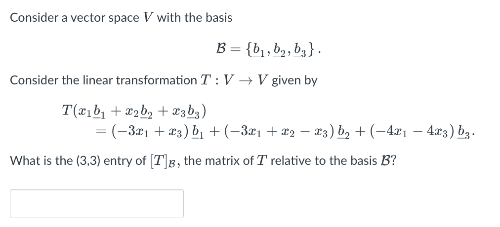 Solved Consider a vector space V with the basis | Chegg.com