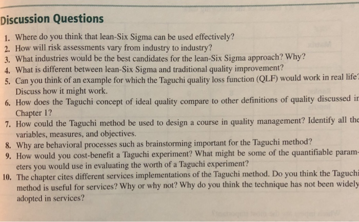 Solved Discussion Questions 1. Where do you think that | Chegg.com