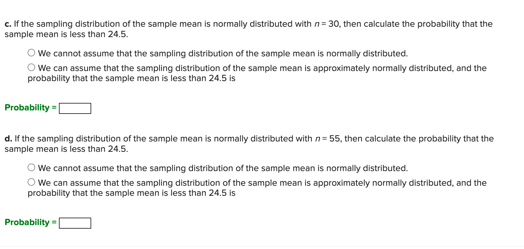 Solved A random sample is drawn from a population with mean | Chegg.com