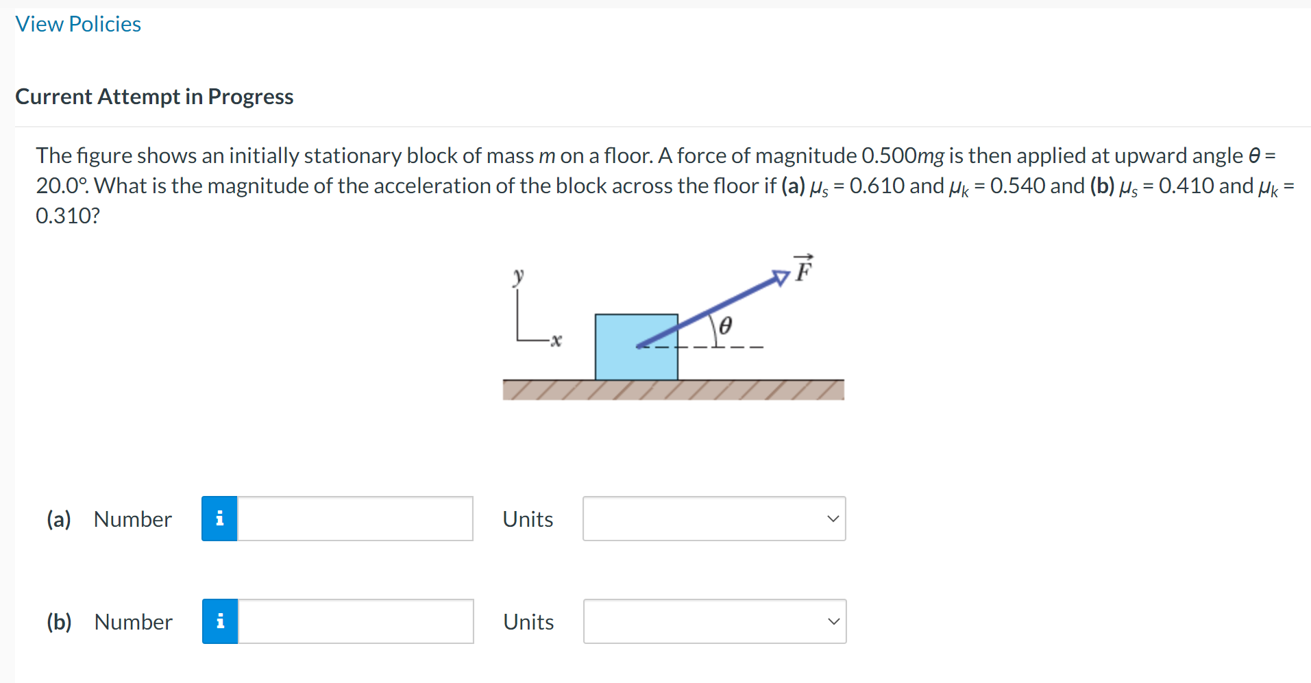 Solved The figure shows an initially stationary block of | Chegg.com