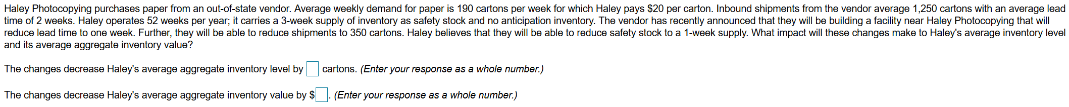 Solved Haley Photocopying purchases paper from an | Chegg.com