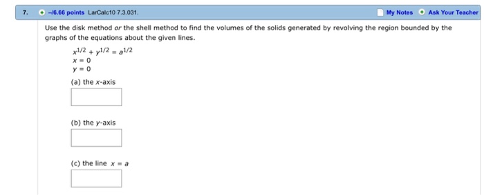 Solved Use the disk method or the shell method to find the | Chegg.com