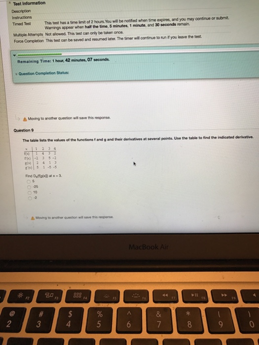 Solved Test Information Timed TestThis test has a time limit | Chegg.com