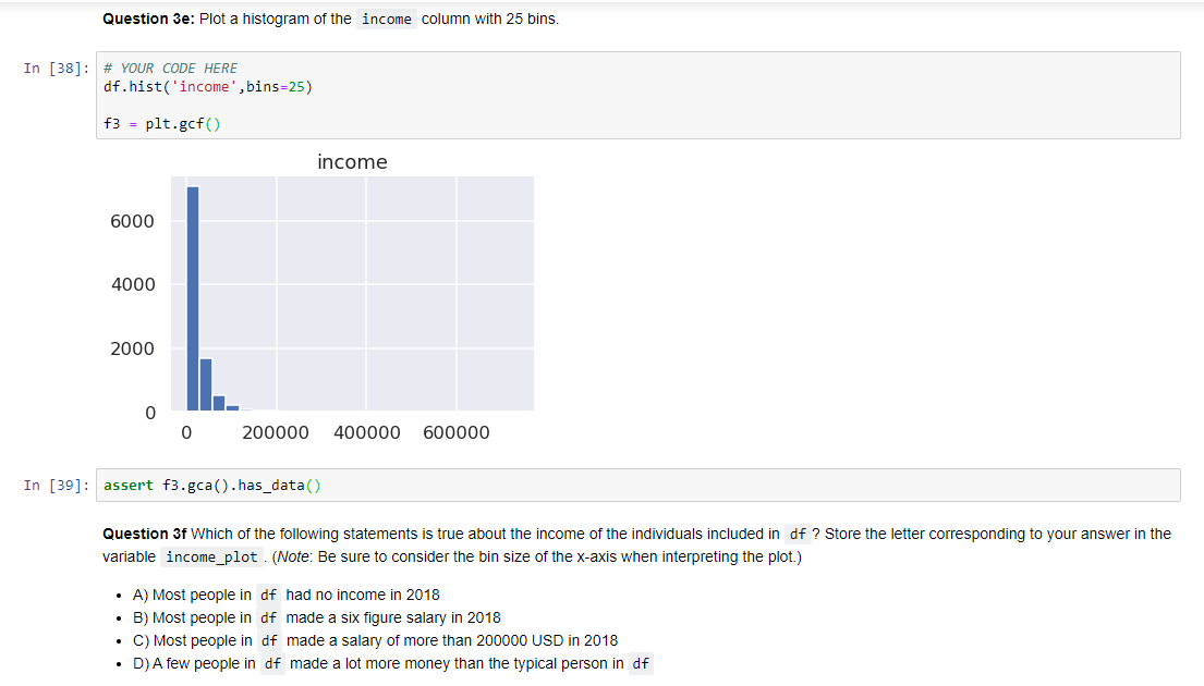I need help with the last part 3f. Interpreting the | Chegg.com