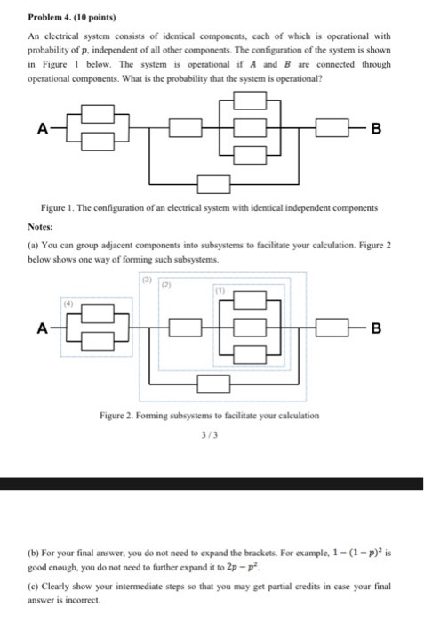 Solved An electrical system consists of identical | Chegg.com