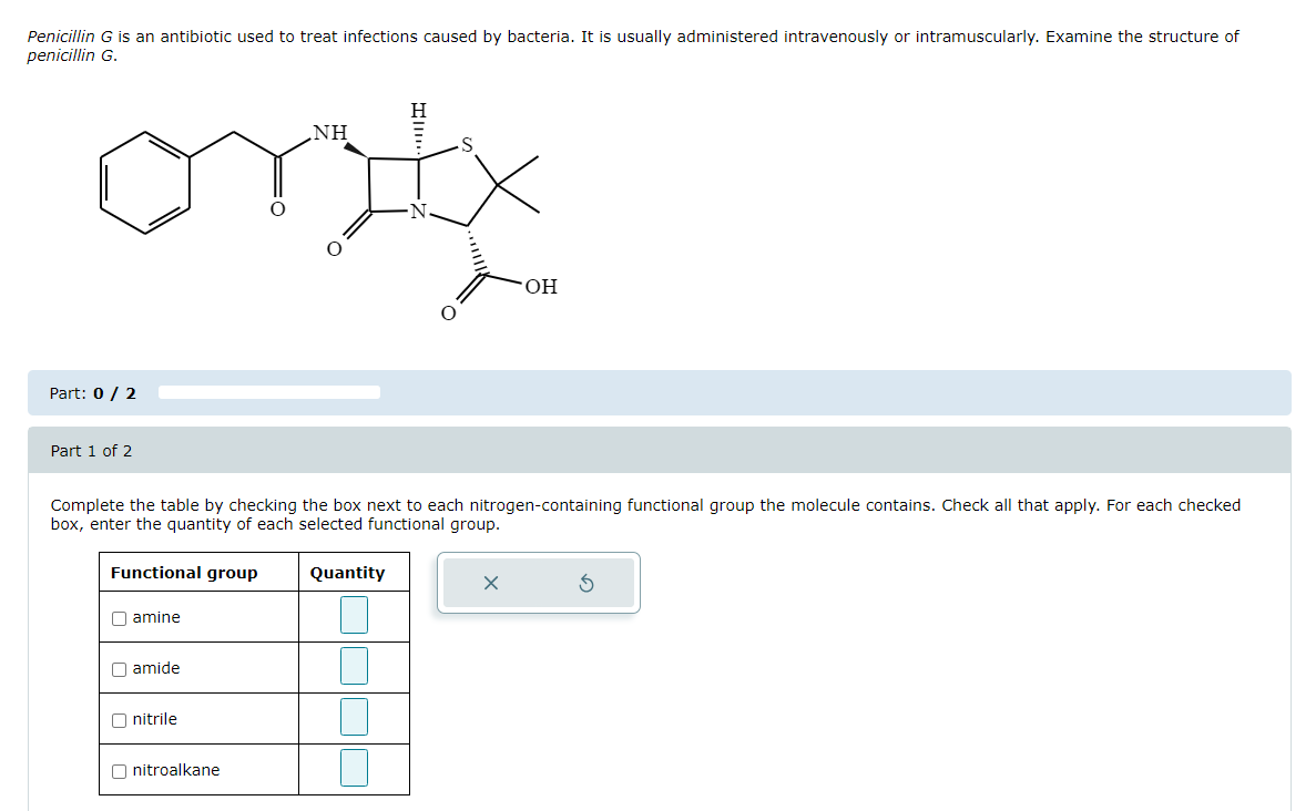 Solved Penicillin G is an antibiotic used to treat | Chegg.com