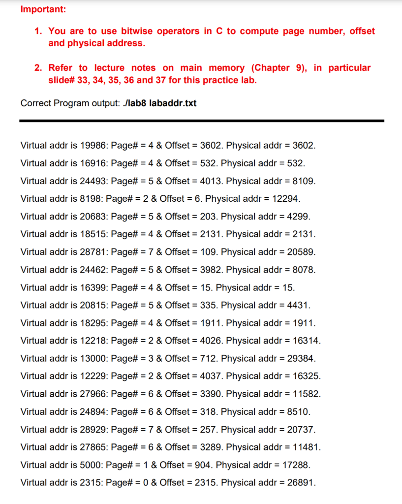 Solved Outline Assume that a system has a 32-bits virtual | Chegg.com