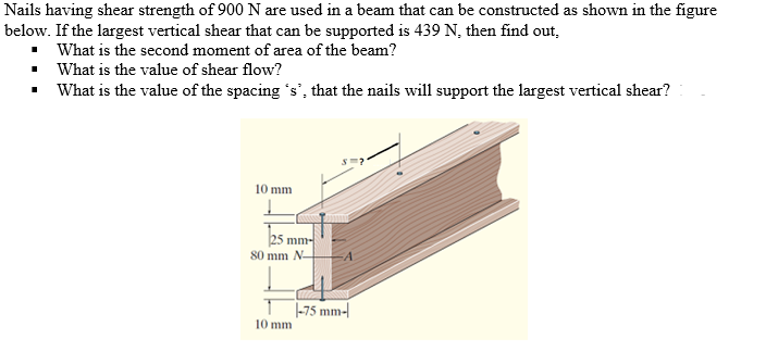 Solved 1 Nails having shear strength of 900 N are used in a | Chegg.com