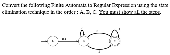 Solved Convert The Following Finite Automata To Regular