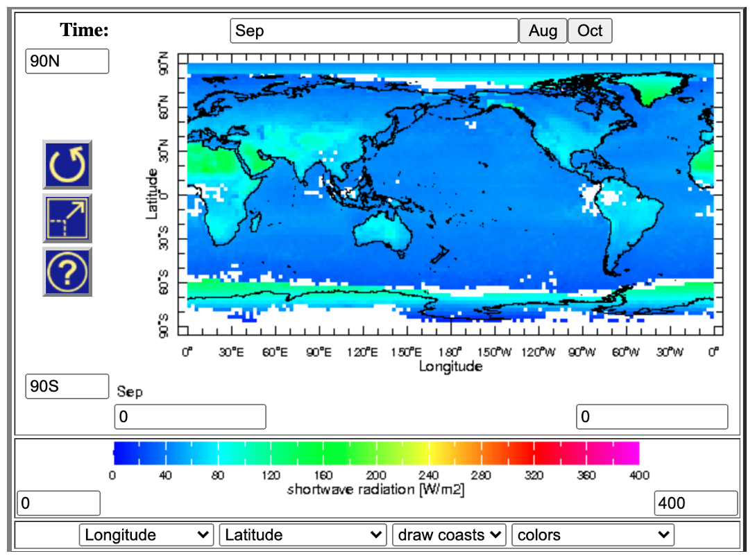 Solved Map that shows the albedo of the world in the month | Chegg.com