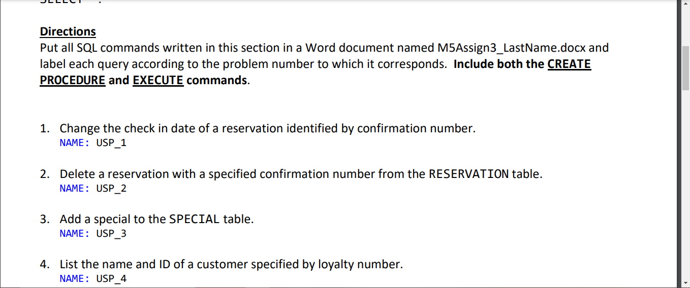 Solved ***use SQL*** I use the Microsoft SQL Server | Chegg.com