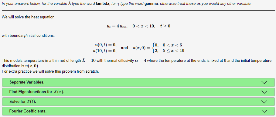 Solved We will solve the heat equation ut=4uxx,0 | Chegg.com