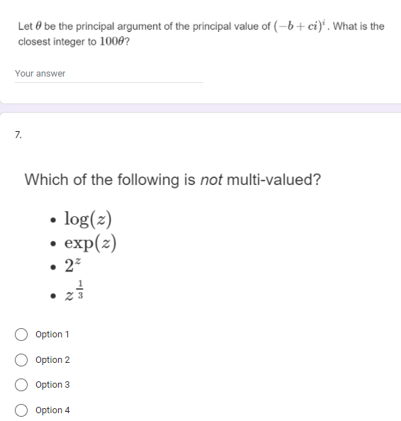 Solved Let @ be the principal argument of the principal | Chegg.com