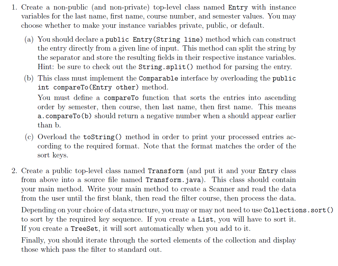 Solved (Language is Java) With each input | Chegg.com