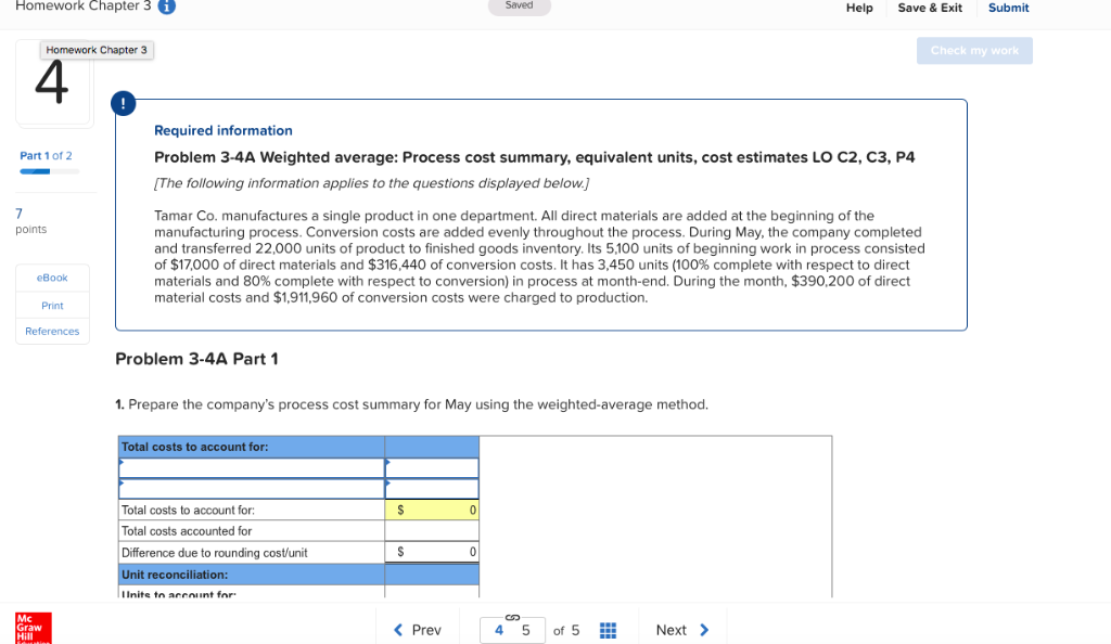 Solved Homework Chapter 3 i Saved Help Save & Exit Submit | Chegg.com