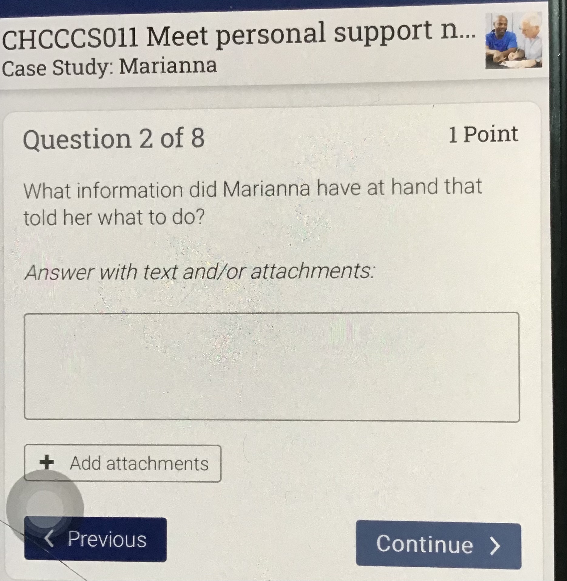 Solved Question 2 ﻿of 81 ﻿PointWhat information did Marianna | Chegg.com