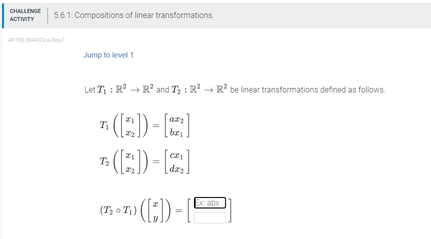 Solved Let T1:R2→R2 and T2:R2→R2 be linear transformations | Chegg.com