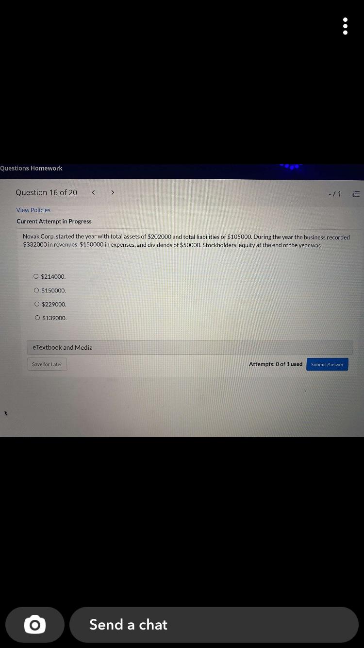 Solved : View Policies Current Attempt in Progress Novak | Chegg.com
