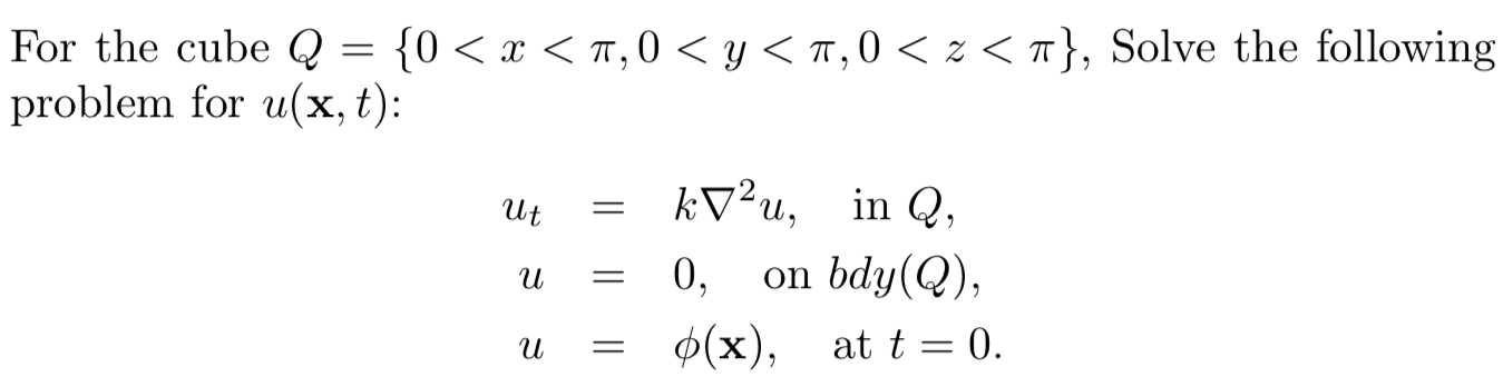 Solved For the cube Q={0 | Chegg.com