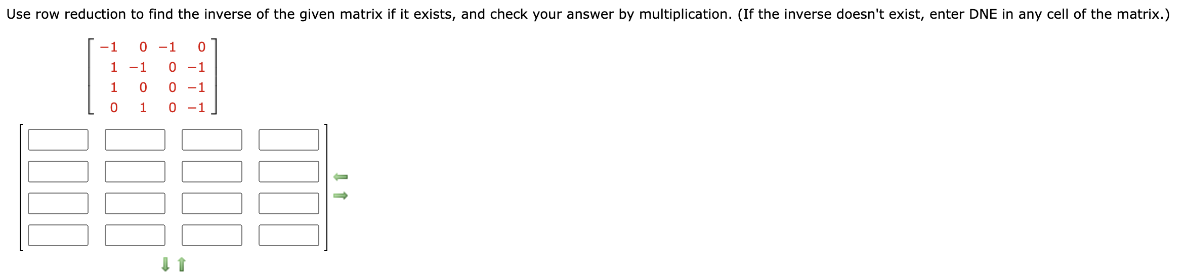 Solved Use row reduction to find the inverse of the given | Chegg.com