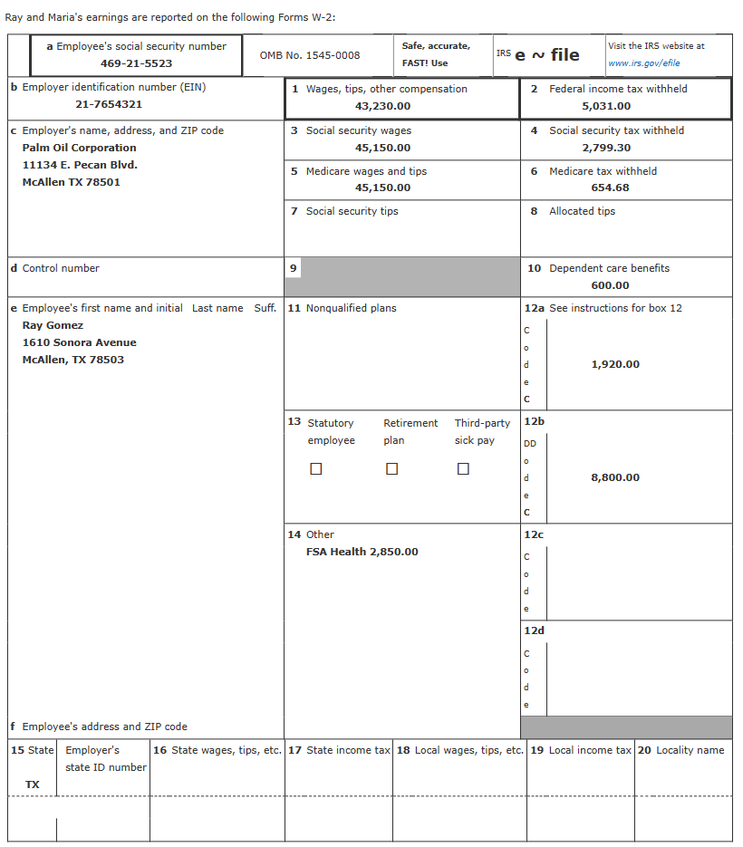 Part II Adjustments to Income 11 Educator expenses 12 | Chegg.com