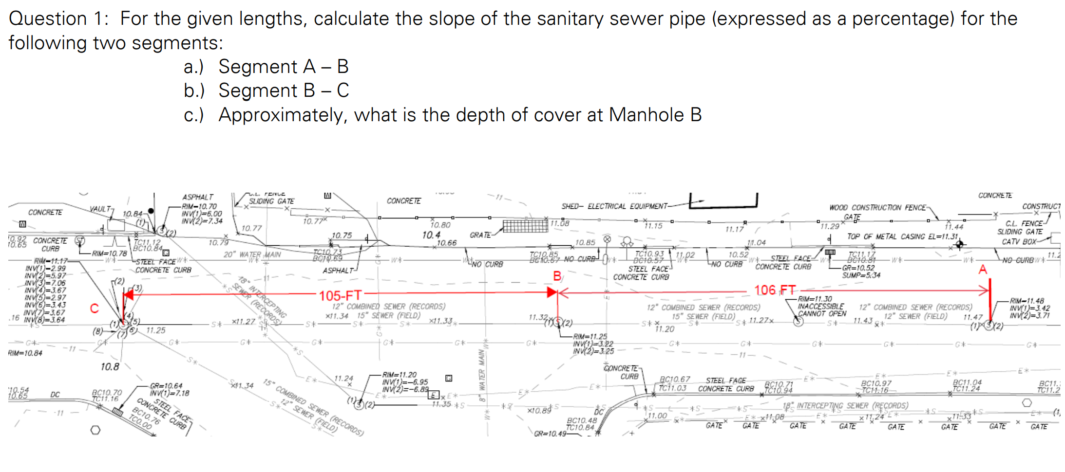 Solved Question 1: For the given lengths, calculate the | Chegg.com