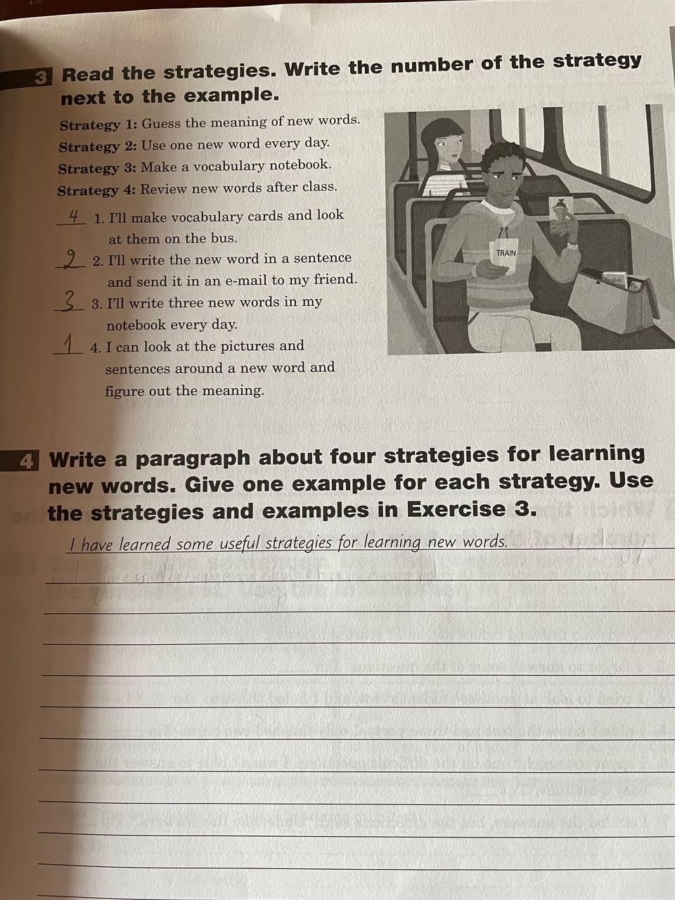 Solved 3 Read the strategies. Write the number of the | Chegg.com