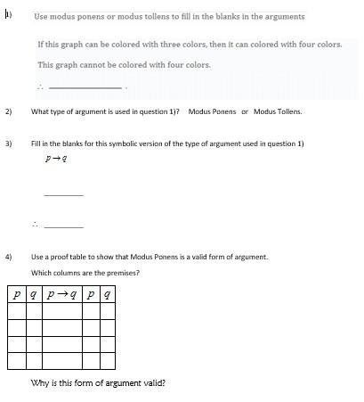 Solved Use modus ponens or modus tollens to fill in the | Chegg.com
