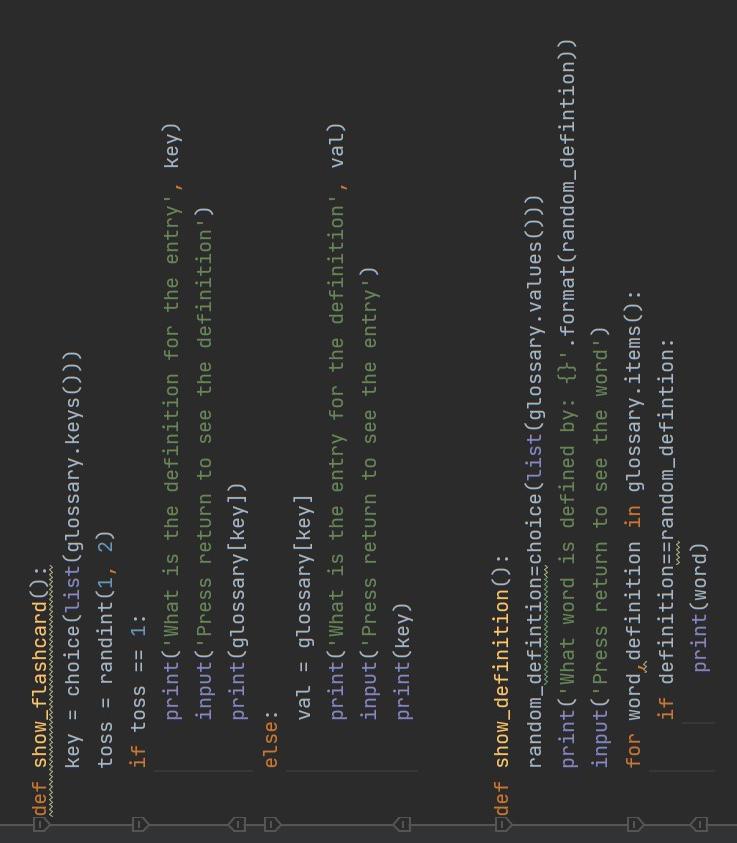 Solved ef show_flashcard(): key = | Chegg.com