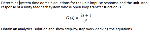 Solved Determine system time domain equations for the | Chegg.com