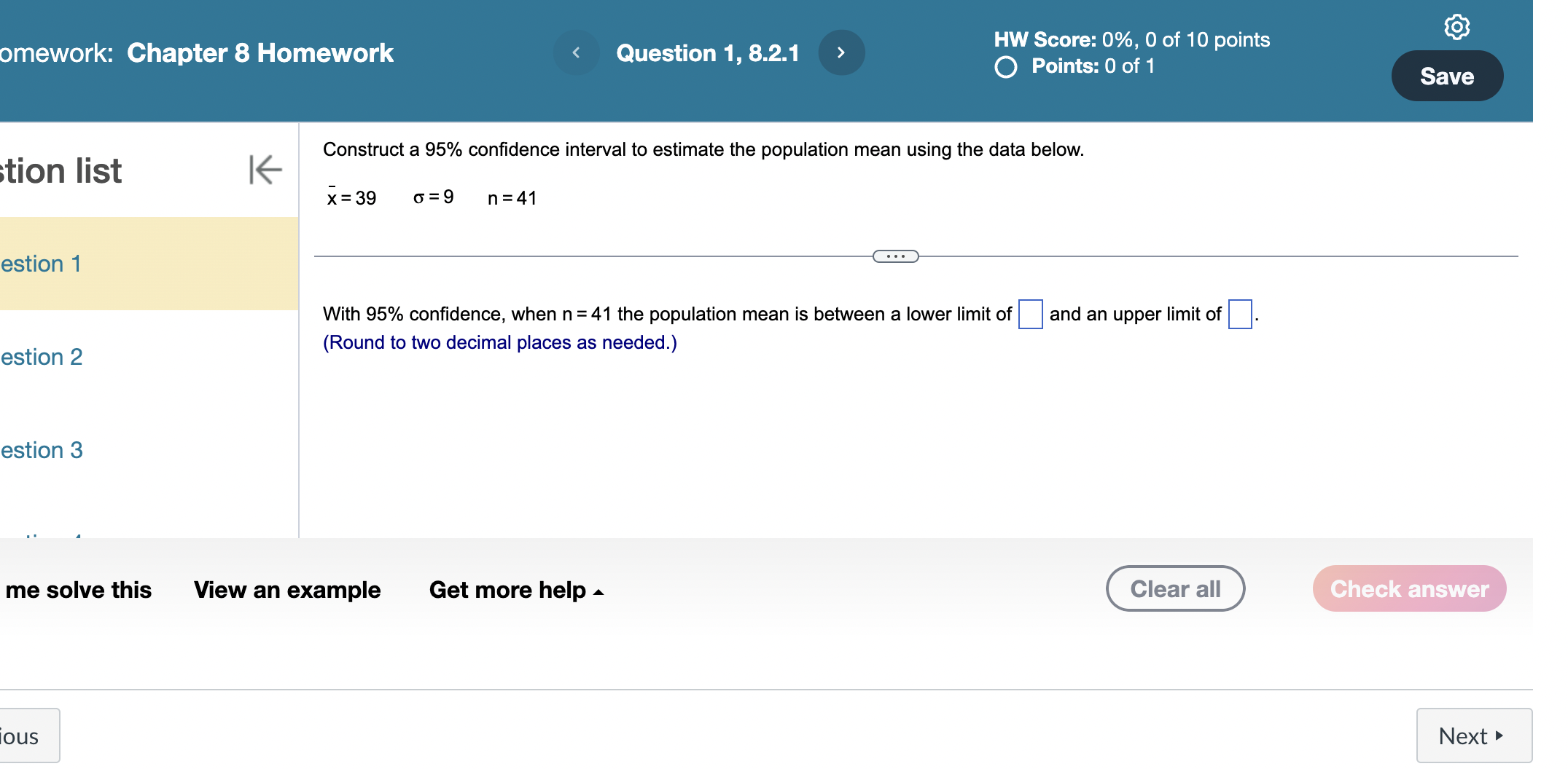 Solved Construct a 95% confidence interval to estimate the | Chegg.com