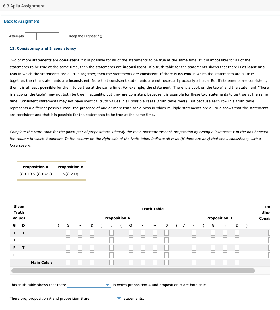 Solved 13. Consistency and Inconsistency Two or more | Chegg.com