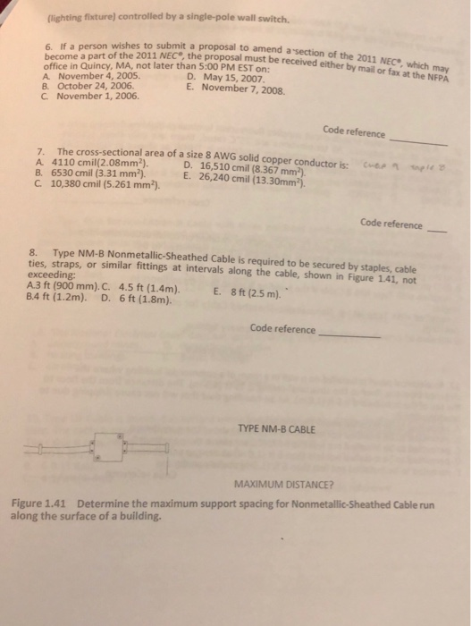Solved Applied Electricity NEC worksheet t hree Copper | Chegg.com