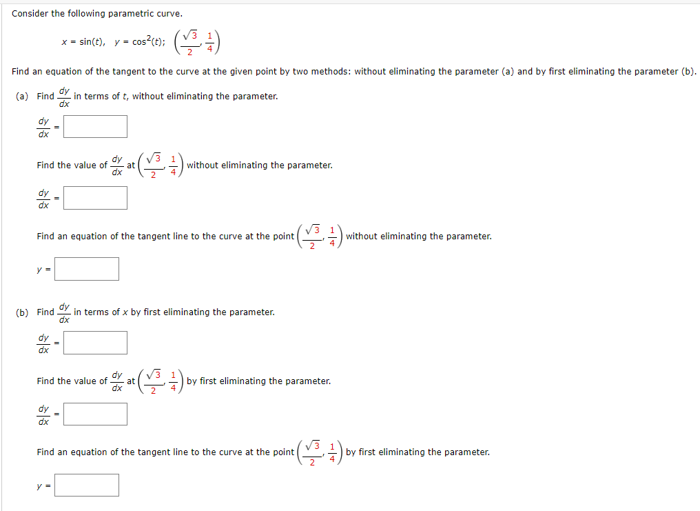 [solved] Consider The Following Parametric Curve [ X S
