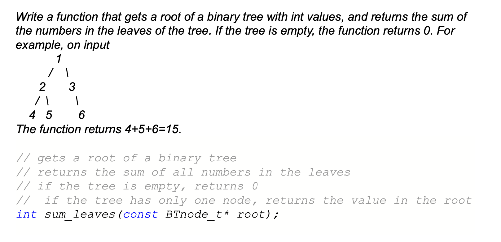 Solved Write a function that gets a root of a binary tree | Chegg.com