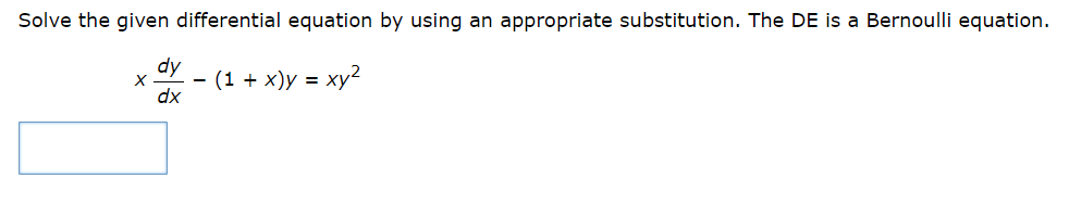 Solved Solve the given differential equation by using an | Chegg.com