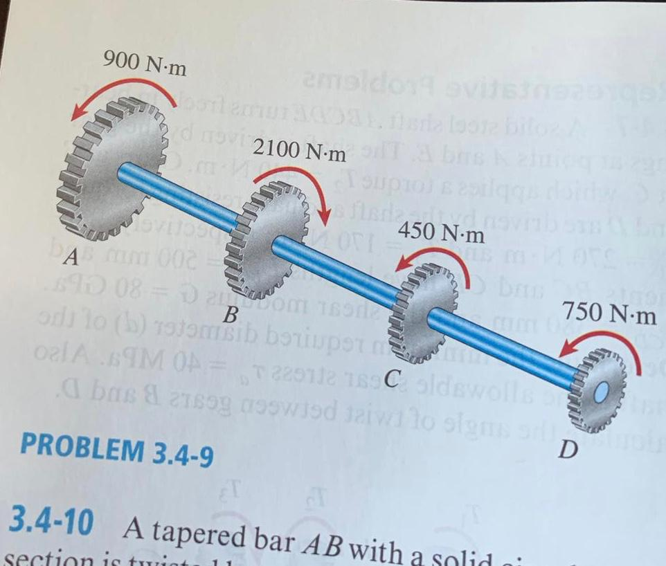 Solved 3.4-9 Four gears are attached to a circular shaft and | Chegg.com