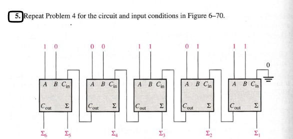 Solved 5. ﻿Repeat Problem 4 ﻿for the circuit and input | Chegg.com