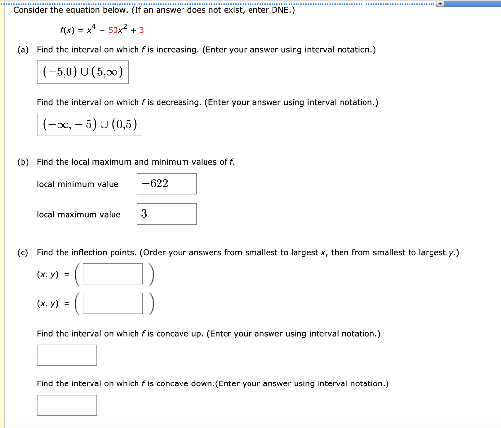Solved Consider The Following Function F X X3 3x2 7x