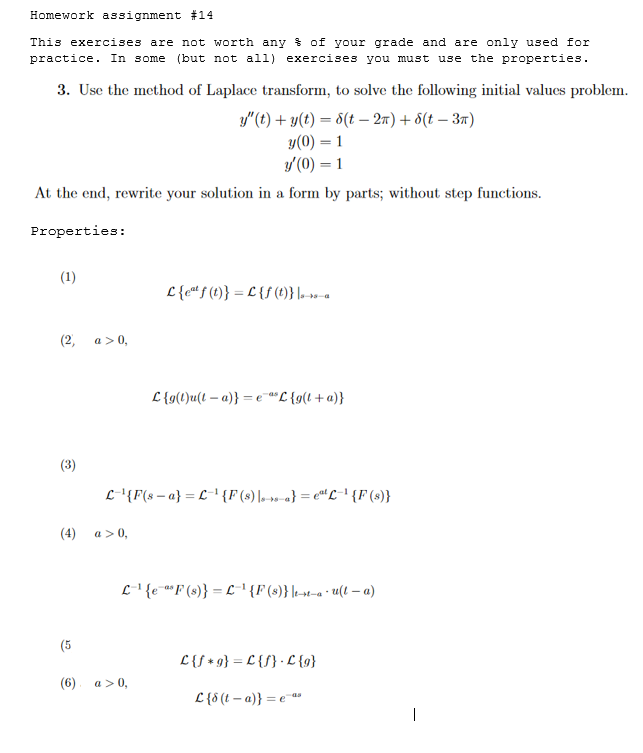 Solved Homework assignment #14 This exercises are not worth | Chegg.com