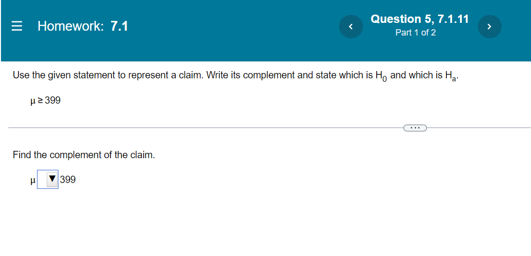 Solved Use the given statement to represent a claim. Write | Chegg.com
