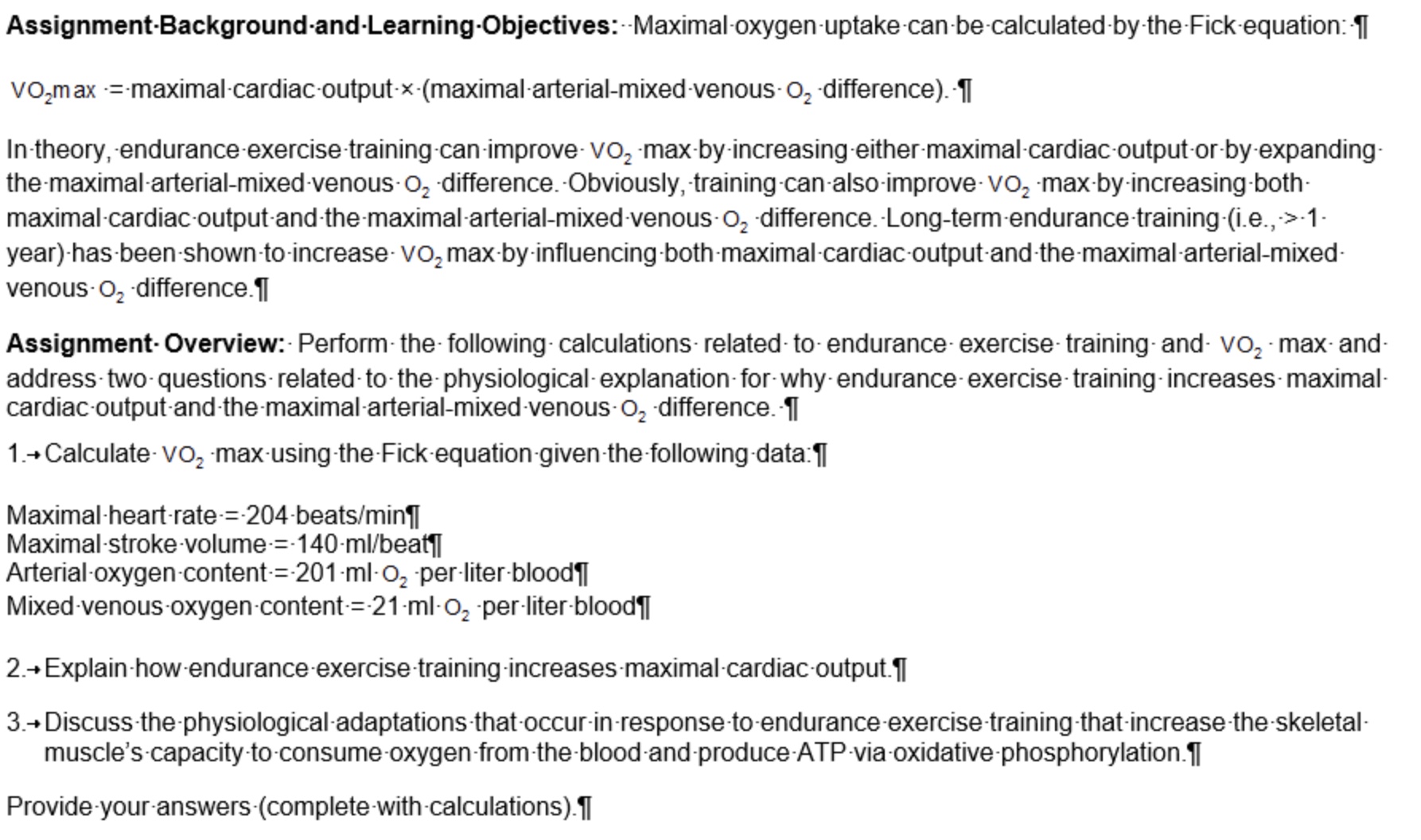 Solved In-theory, endurance-exercise-training can-improve- | Chegg.com