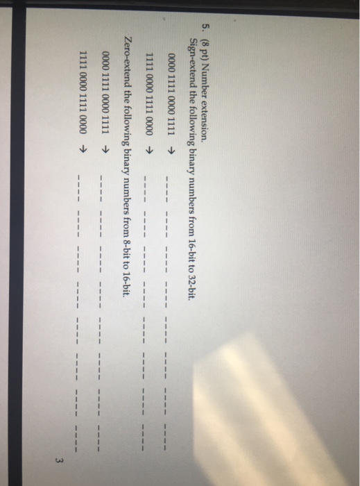Solved Sign-extend the following binary numbers from 16-bit | Chegg.com