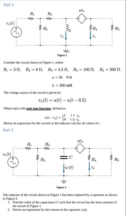 Solved by an EXPERT Consider the circuit shown in ﻿Figure 1, | Chegg.com