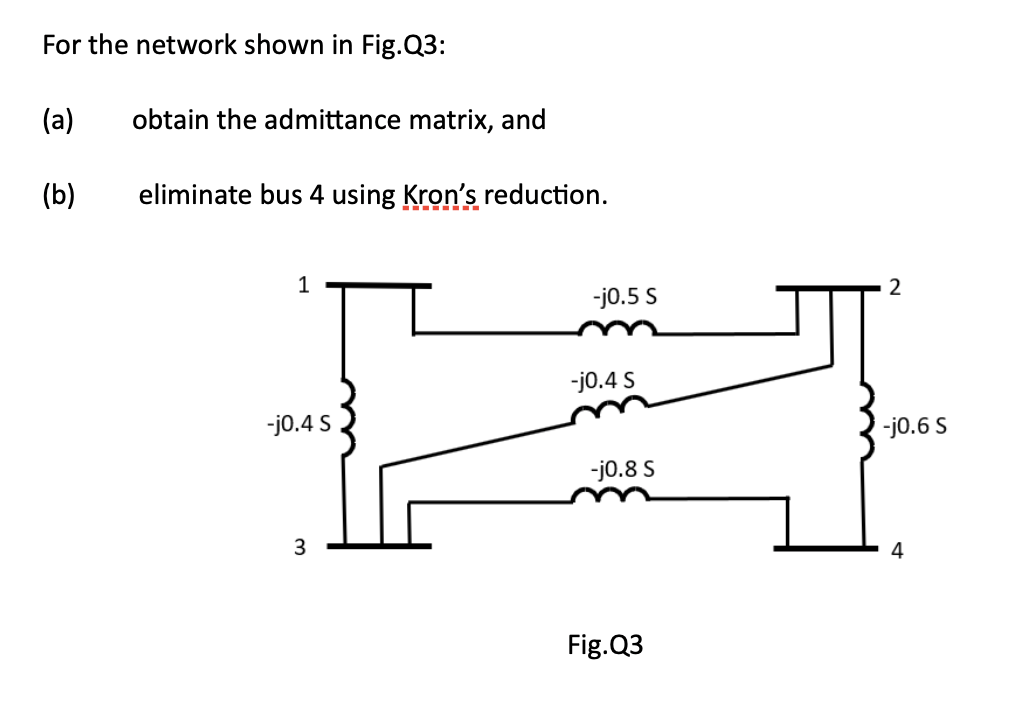 Solved For the network shown in Fig.Q3: (a) obtain the | Chegg.com