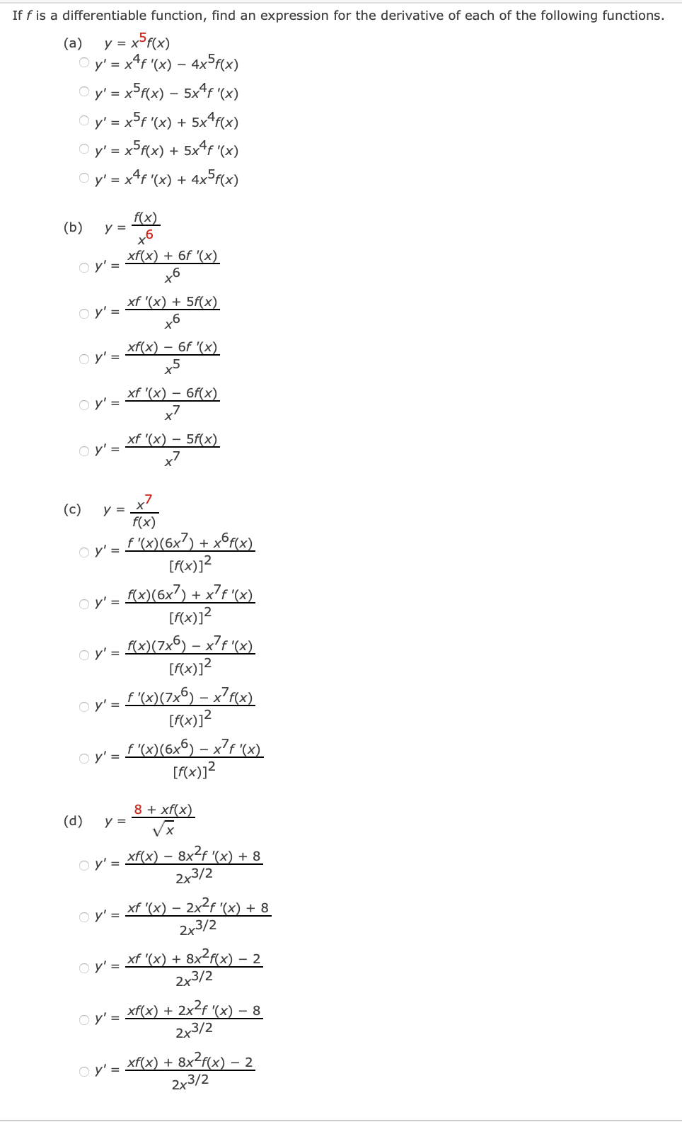 Solved If f is a differentiable function, find an expression | Chegg.com