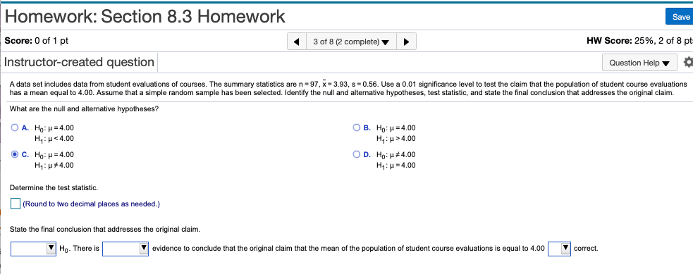 Solved Homework Section 8 3 Homework Save Score 0 Of 1 Pt