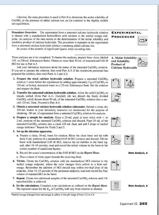 Solved 5. Experimental Procedure, Part 1.6 versus Part B.2. | Chegg.com